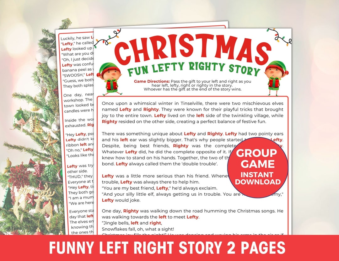 Left Right Christmas Game, Funny Right Left Story, Pass the Present ...