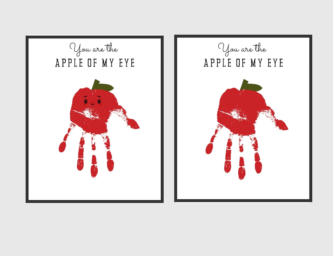 Apple Handprint Craft, Baby Toddler Handprint Art, Baby Footprint ...
