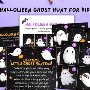Halloween Kids Ghost Hunt Game, Halloween Ghost Scavenger Hunt, Easy ...