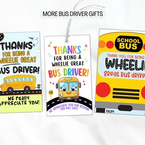 Bus Driver Appreciation Gift Tag, School Bus Driver Tag, End of Year ...