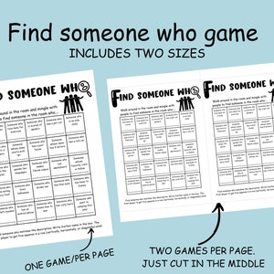Find Someone Who Game, Icebreaker Bingo, Reunion Game, Find the Guest ...