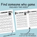 Find Someone Who Game, Icebreaker Bingo, Reunion Game, Find the Guest ...