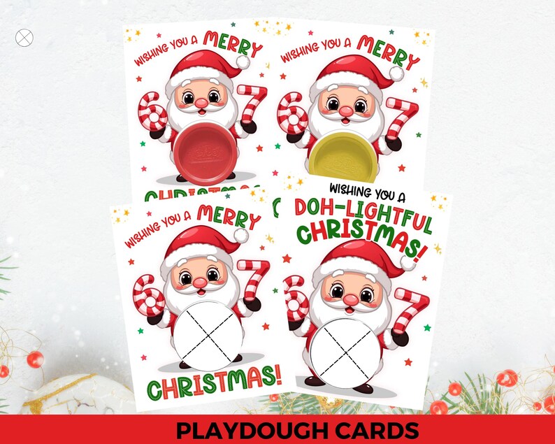 6 7 Christmas Playdough Card, Play Dough Card, Playdoh Christmas Card ...
