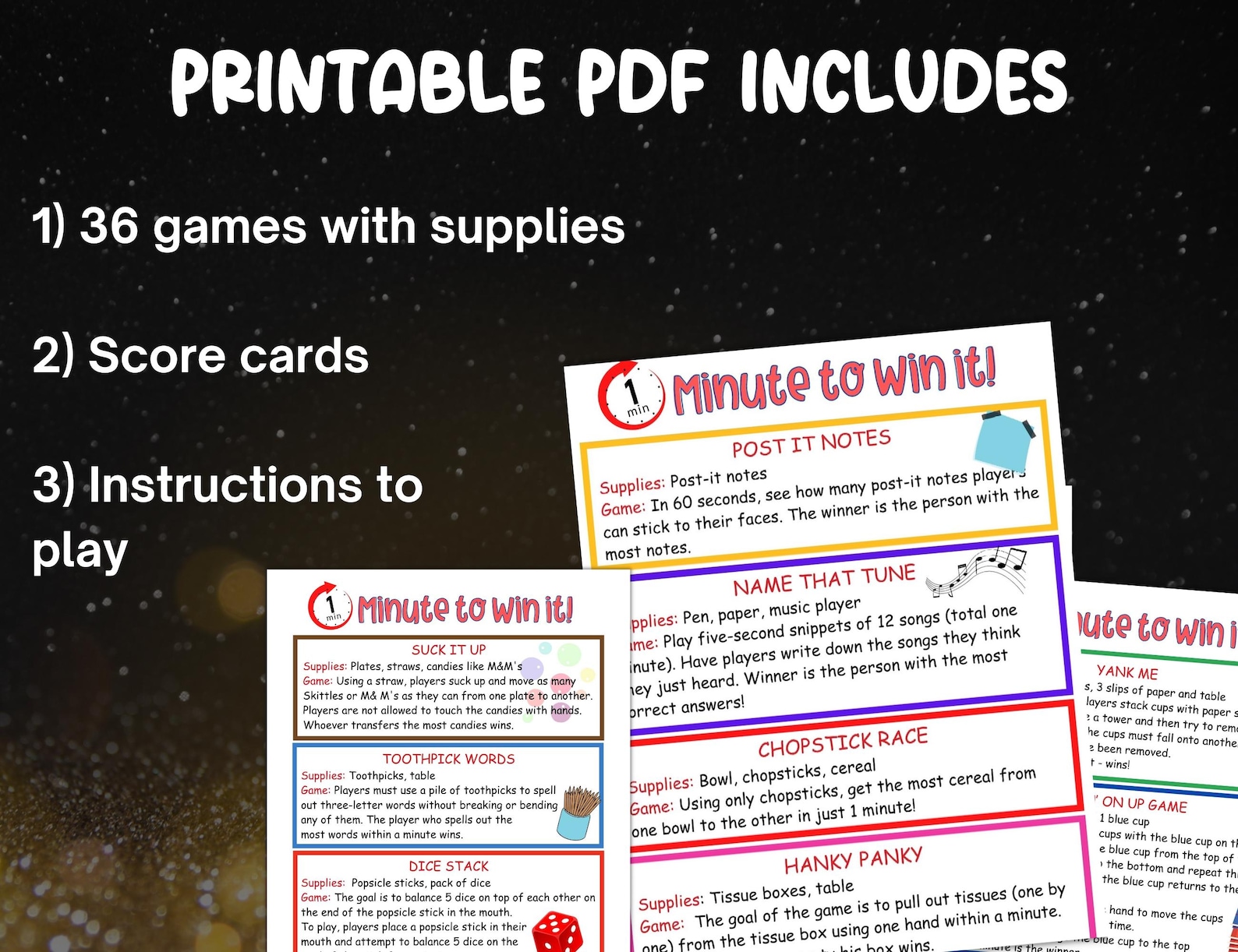 Minute to Win It Games, Fun One Minute to Win Party Games for Kids ...