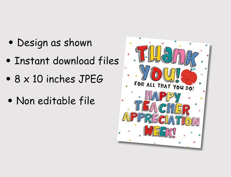 Appreciation Sign, Staff Teacher Appreciation Week, Thank You Treat ...