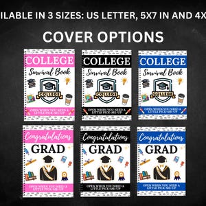 Graduation Gift Card Book Printable College Gift Card Book, Survival ...