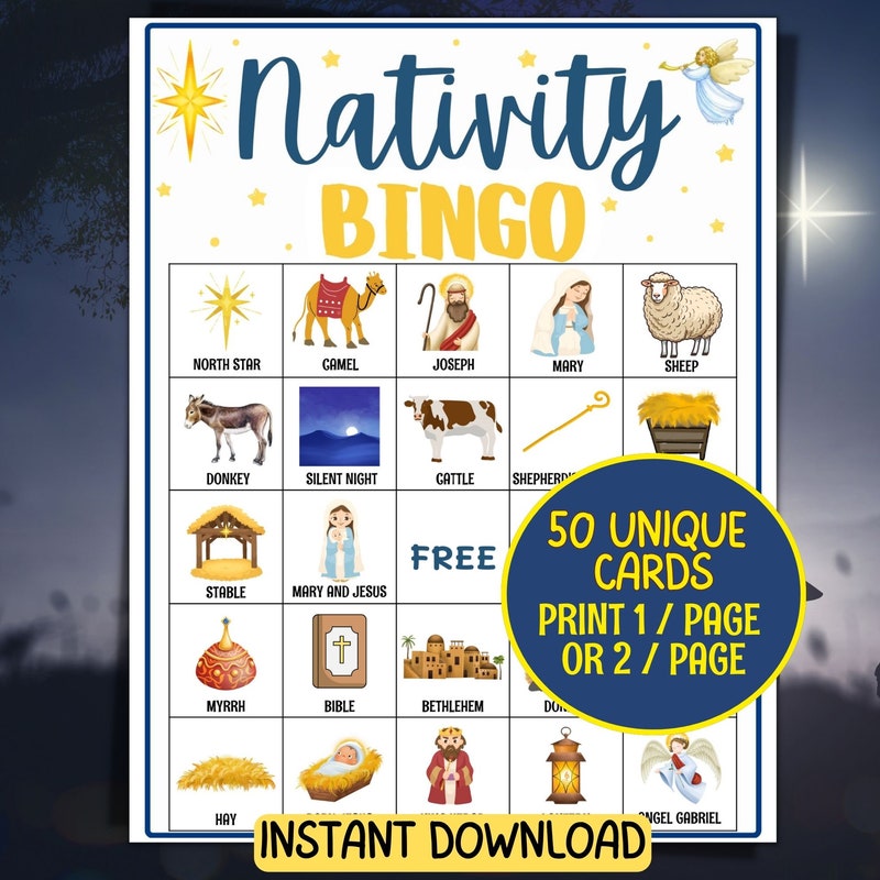 Nativity Bingo - Etsy