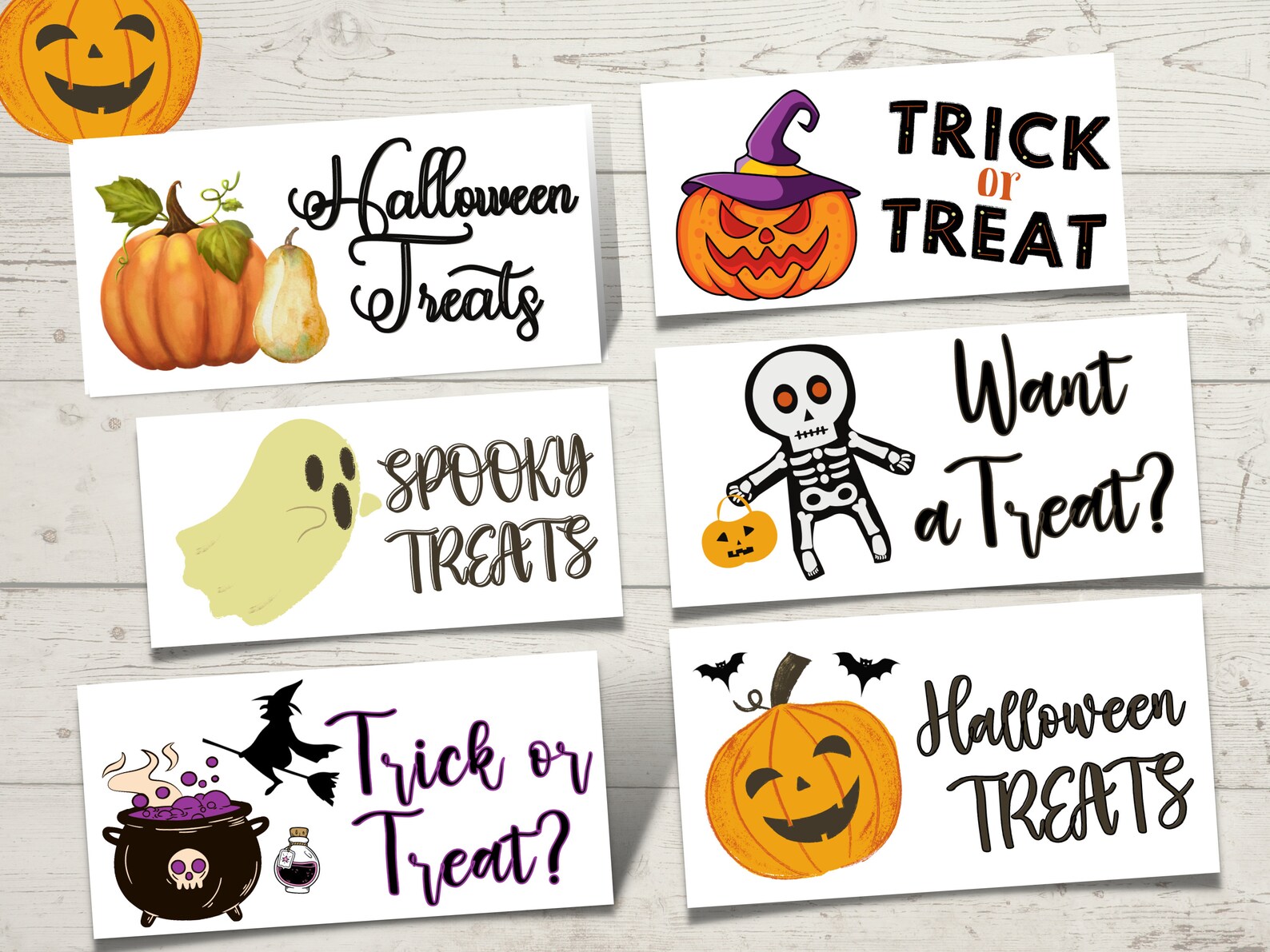 Halloween Treats Bag Topper, Printable Halloween Goodie Bag Topper ...