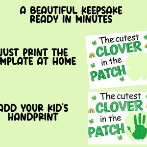 St Patricks Day Handprint Art, Shamrock Handprint Craft for Kids ...