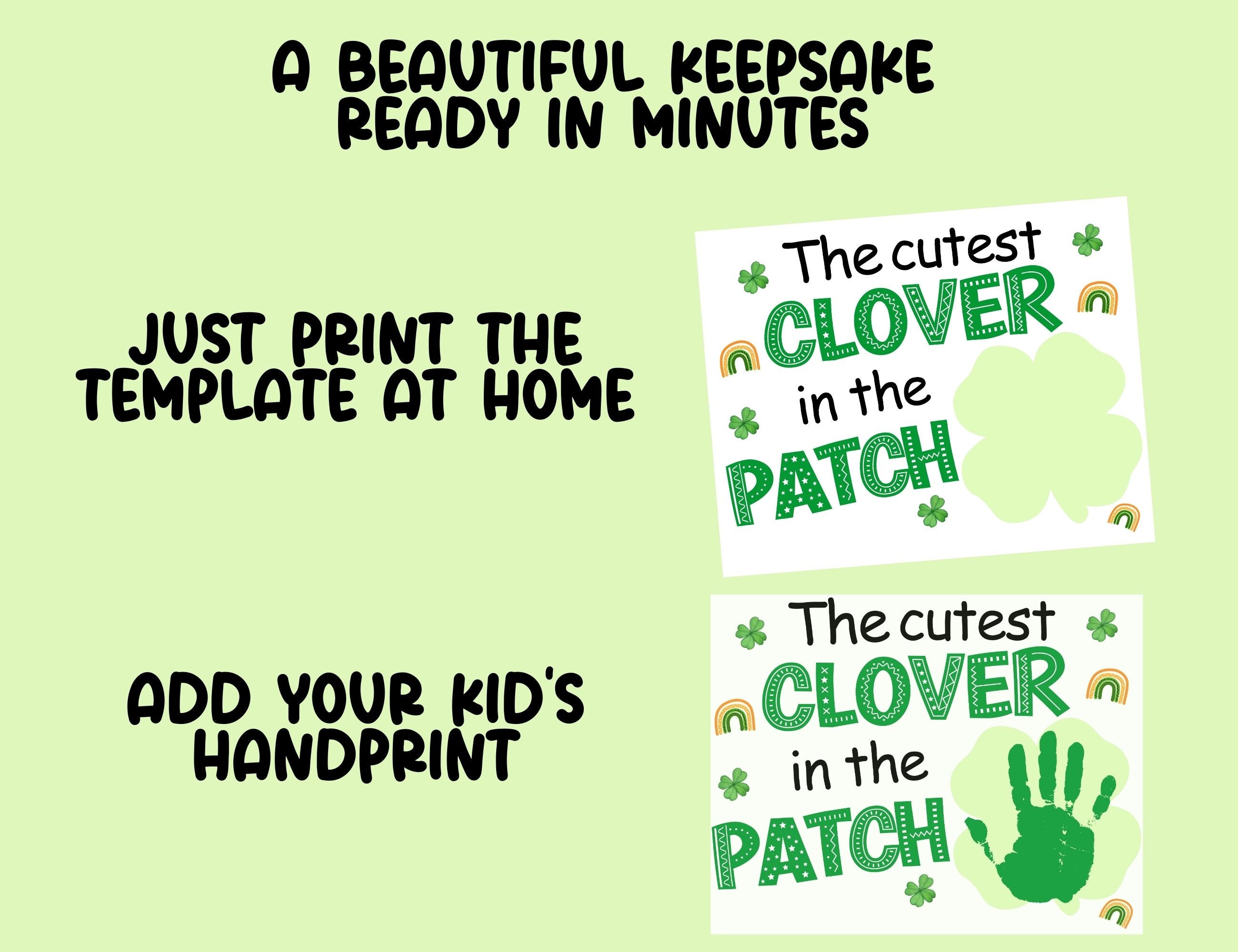 St Patricks Day Handprint Art, Shamrock Clover Handprint Craft, Cutest ...