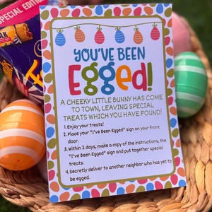 You've Been Egged Easter Printable Neighborhood Game, Easter Neighbors ...