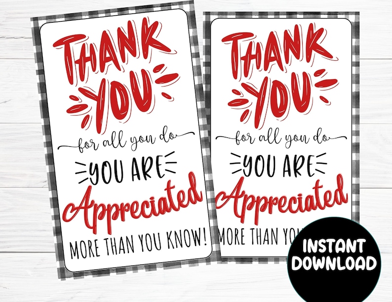 Happy Employee Appreciation Day Gift Tag Thank You for Gift - Etsy