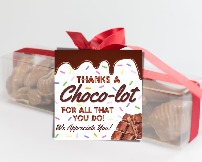 Chocolate Appreciation Tags, Teacher Appreciation Chocolate Gift Tag ...
