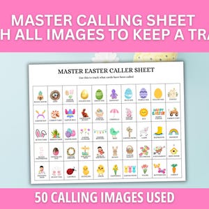50 Easter Bingo Cards, Easter Bingo Game, Easter Activity for Kids ...