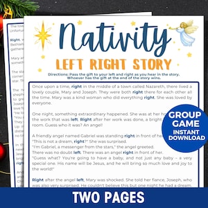 Left Right Nativity Story, Religious Left Right Christmas Game, Pass ...