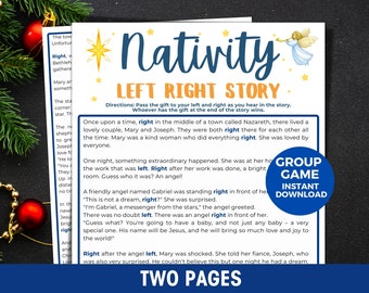 Left Right Nativity Story, Religious Left Right Christmas Game, Pass ...