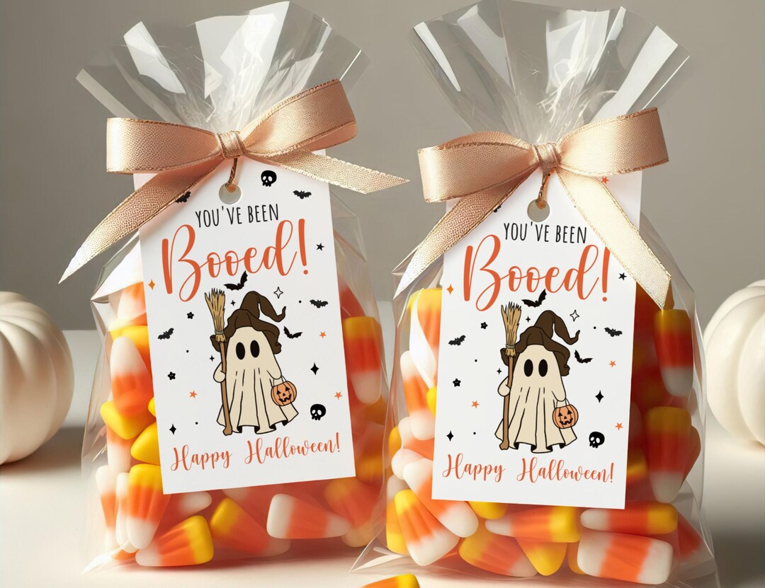 You've Been Booed Gift Tag, Halloween Boo Tags for Neighbors Coworkers ...