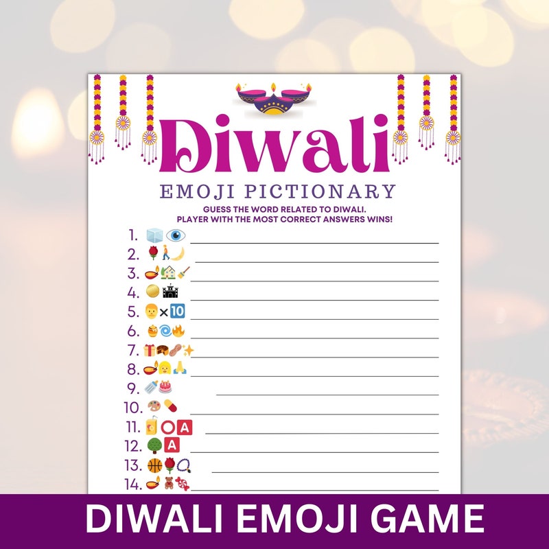 Diwali Pictionary - Etsy