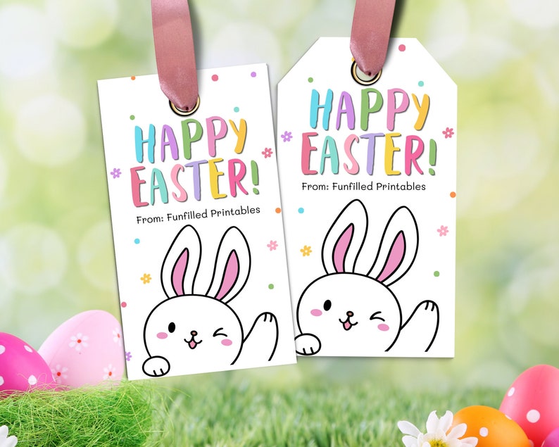 Editable Easter Tag, Printable Easter Gift Tag, Kids Easter Basket Tag ...