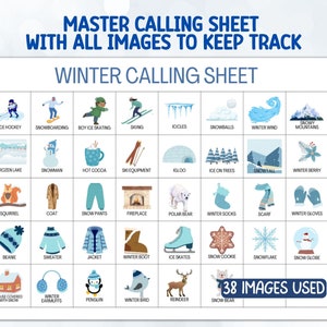 200 Winter Bingo Cards Printable, Kids Winter Activity, Winter Party ...