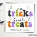 No Tricks Just Treat Tags, Halloween Favors Tags, Cookie Tags, Editable ...