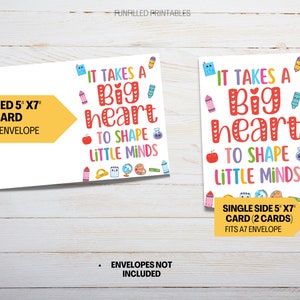 Teacher Appreciation Card Printable, Teacher Thank You Card, Back to ...