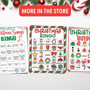 100 Holiday Bingo Cards, Holiday Party Game, Printable Christmas Bingo ...