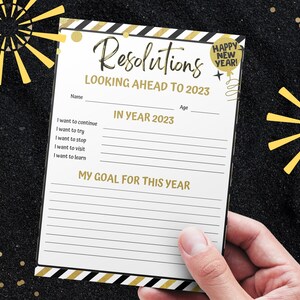 New Years Goals Printable 2023