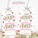 Teacher Christmas Tags Treats Tag, Christmas Teacher Gift Tags, Sweet ...