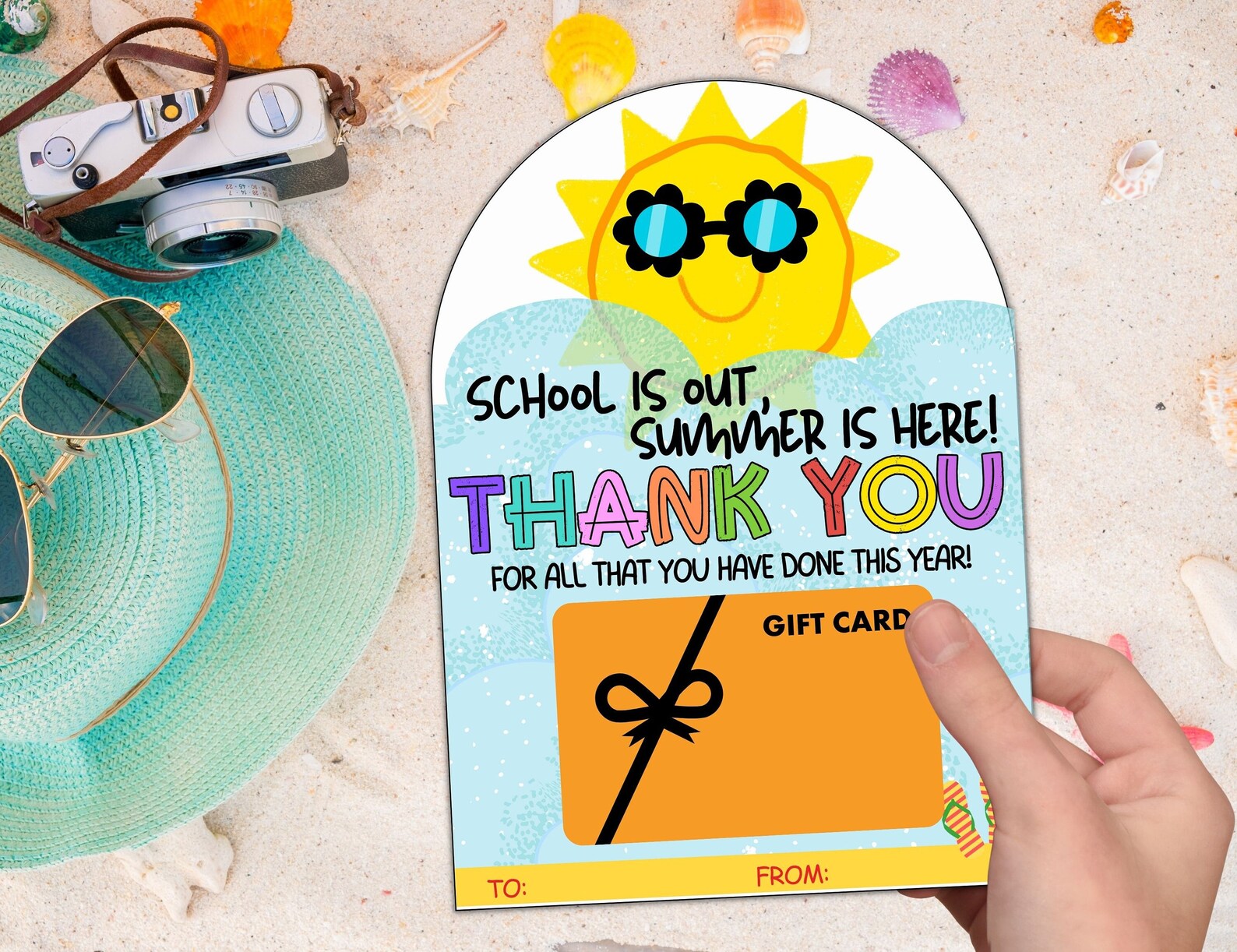 End of Year Teacher Gift Card Holder, Teacher Summer Gift, Last Day of ...