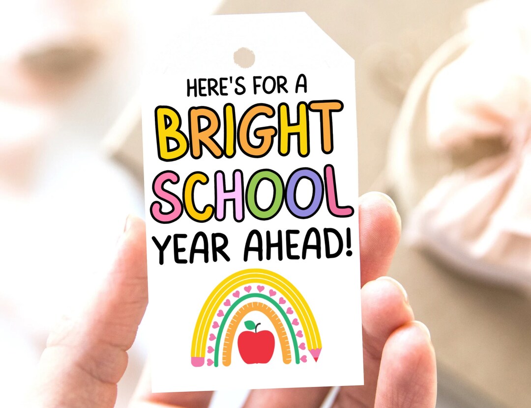 Heres to A Bright School Year Tag, New School Year Teacher Students ...
