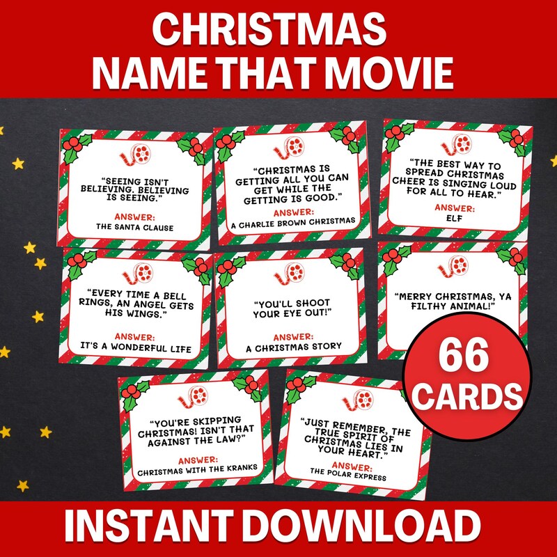 Christmas Movie Jeopardy - Etsy