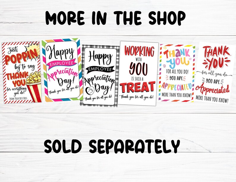 Employee Appreciation Day Tag Printable Employee Appreciation - Etsy