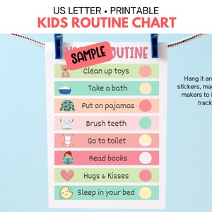After School Checklist for Kids Printable, After School Routine Chart ...
