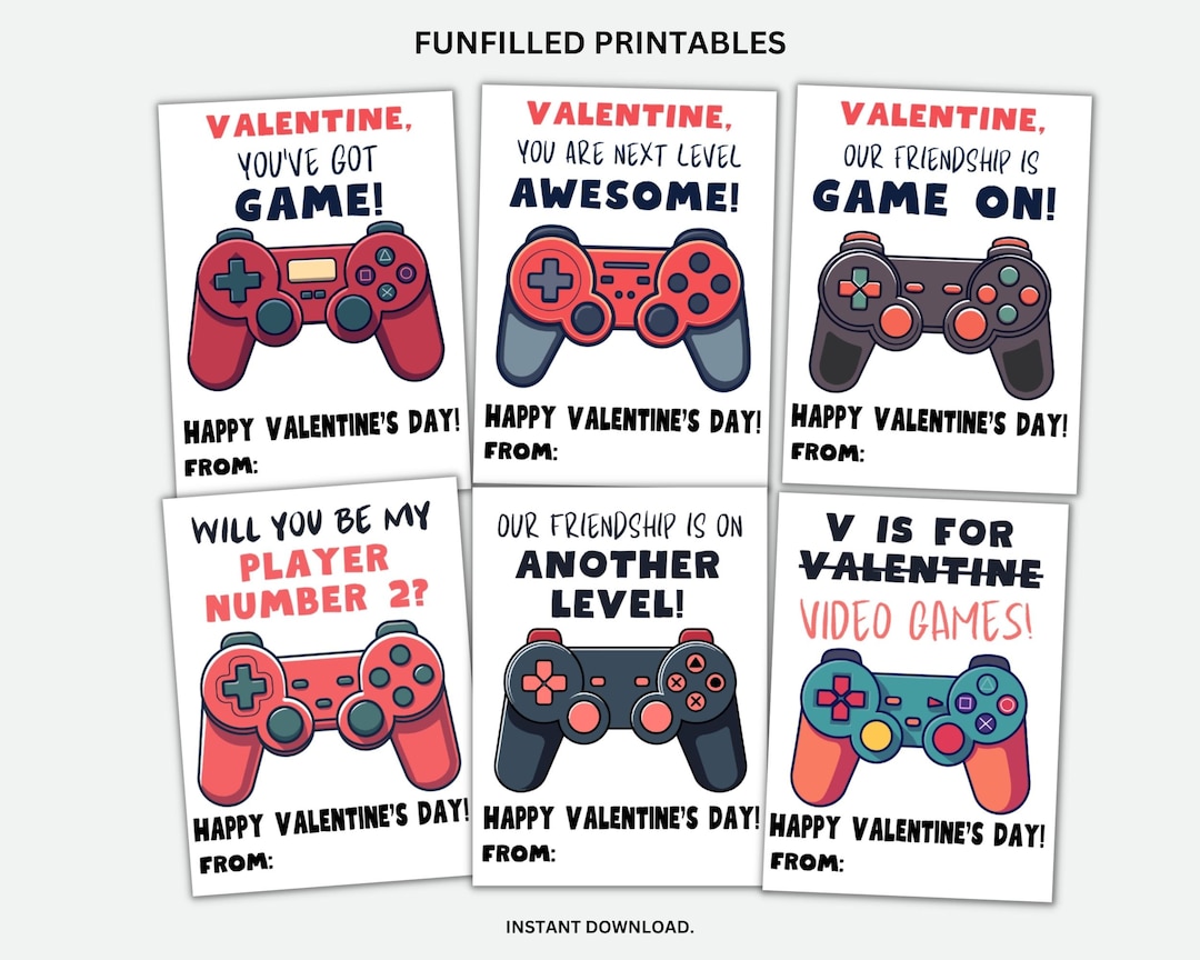 Video Game Valentine Cards, Gamer Valentines Cards, Gamer Boy ...