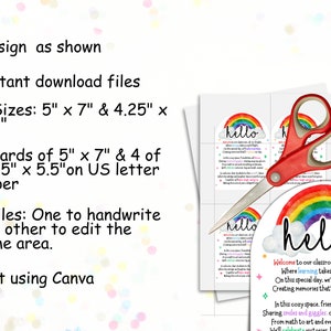 First Day of School Student Gift, Printable Back to School Welcome Card ...