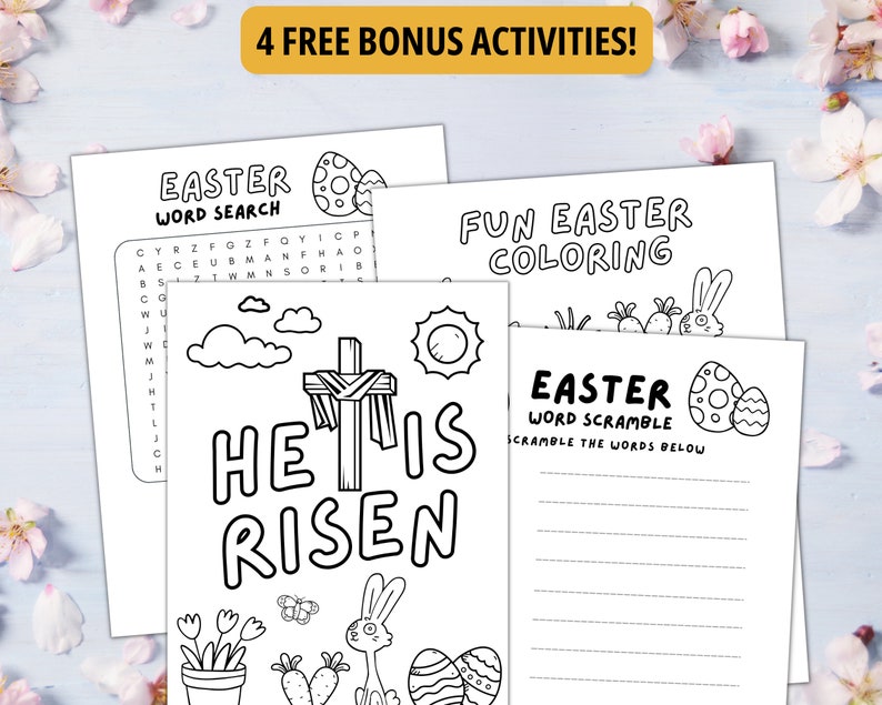 Easter Story Bingo Game, 30 Easter Bingo Cards, Christian Kids ...