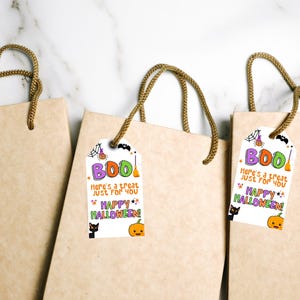 Printable Halloween Tags, Halloween Treat Tags, Boo Gift Tags ...