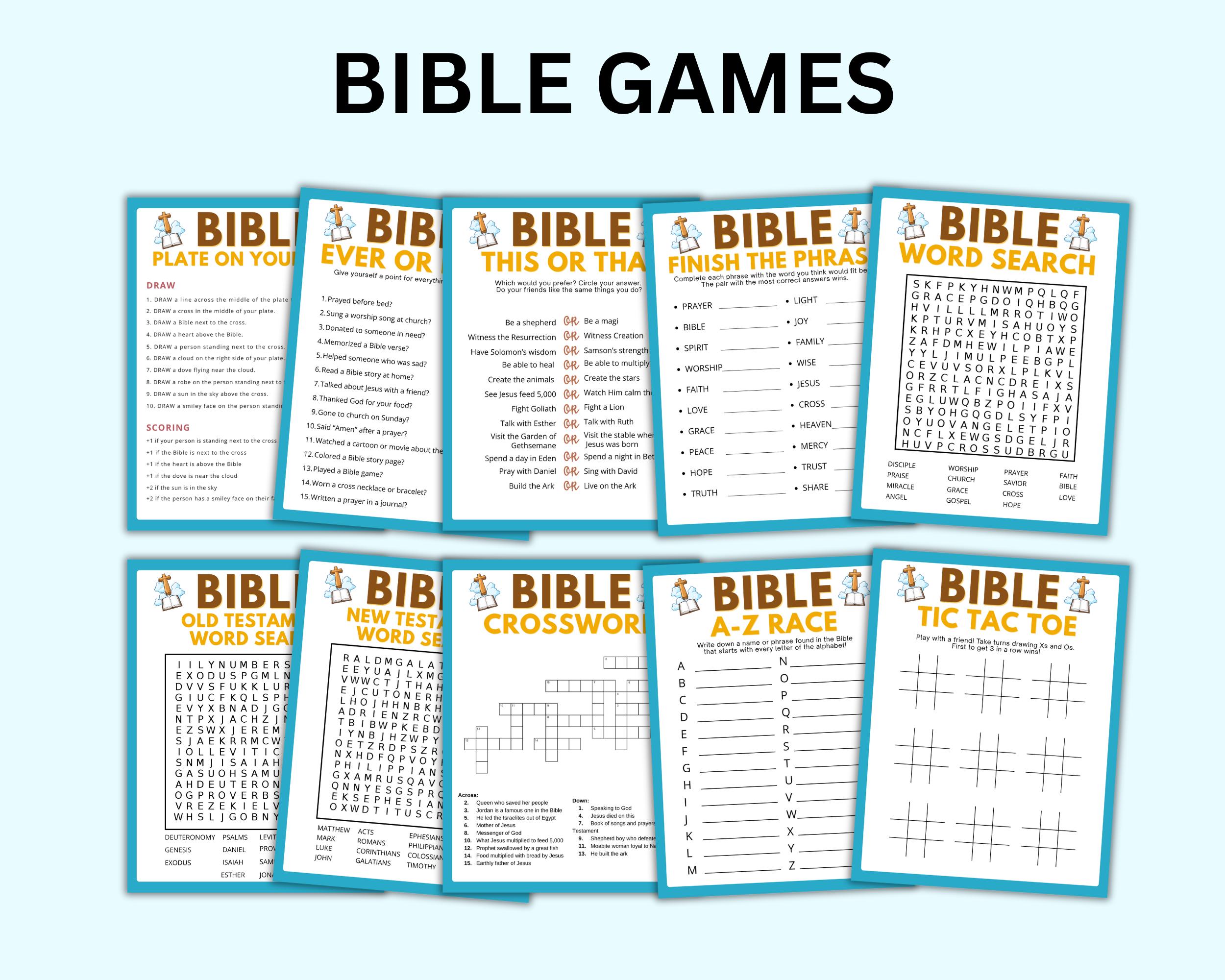 Bible Games Bundle Church Games Christian Games, Bible Study Games ...