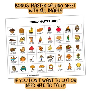 100 Fall Bingo Cards, Autumn Fall Games, Autumn Bingo Printable, Kids ...