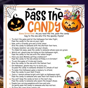 Halloween Pass the Candy Game, Left Right Game, Easy Fun Halloween ...