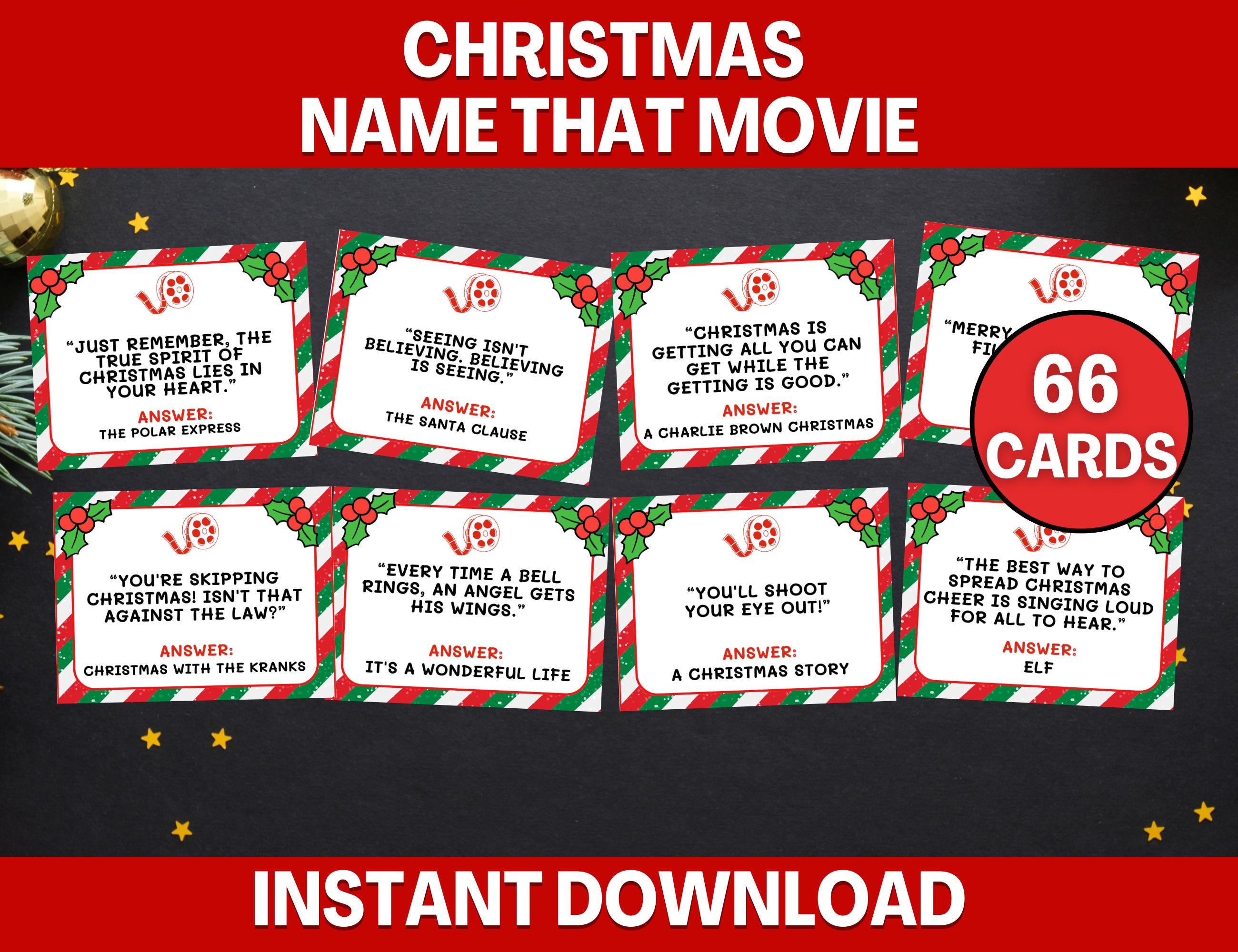 Christmas Movie Game, Christmas Movie Quote Trivia Game, Guess the ...