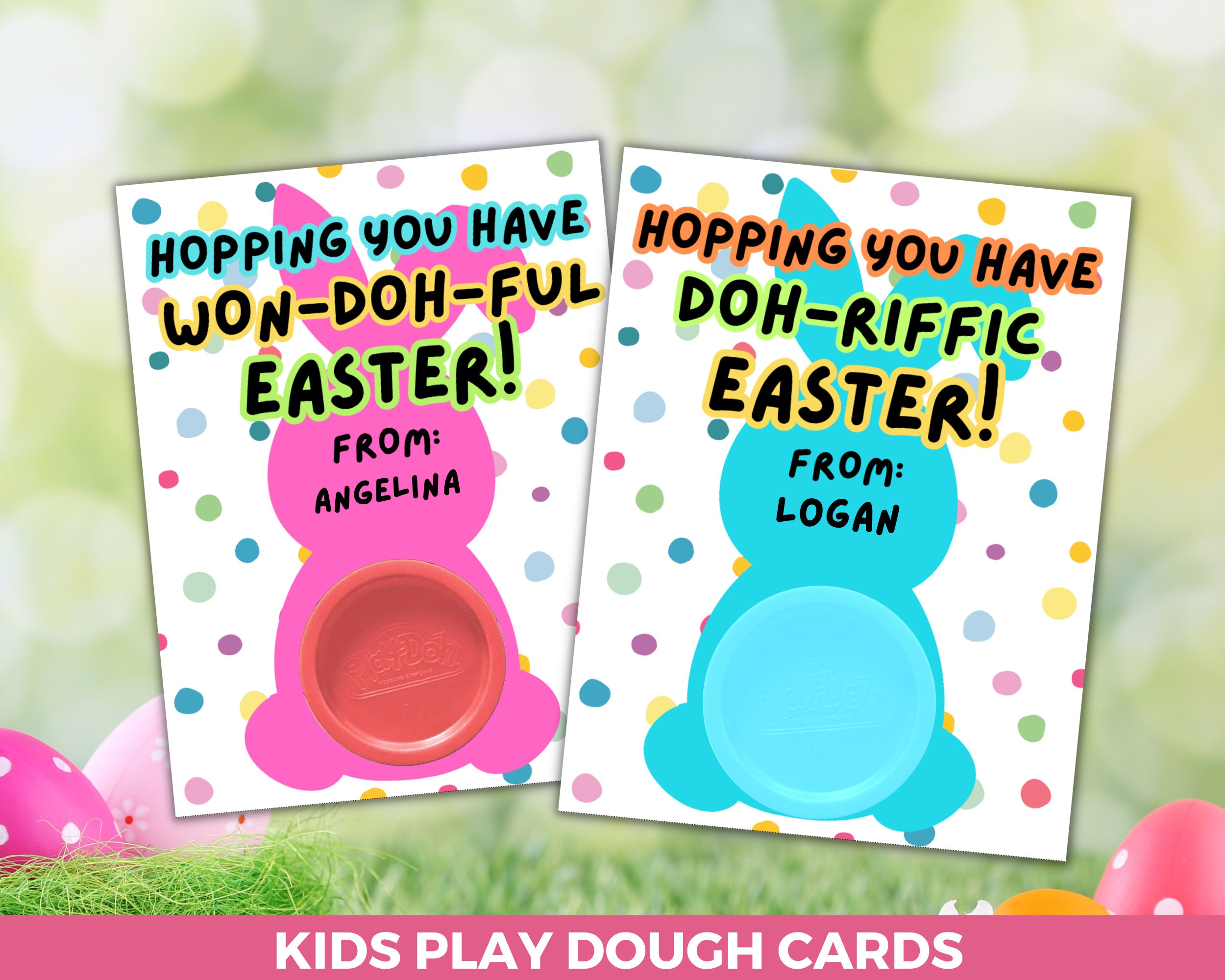 Easter Play Dough Gift Card Printable, Easter Play Doh Holder, Non ...
