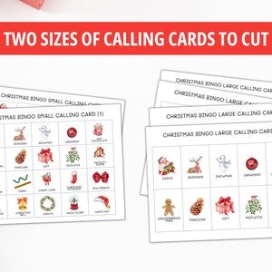 200 Christmas Bingo Cards, Easy Fun Christmas Game Large Group ...