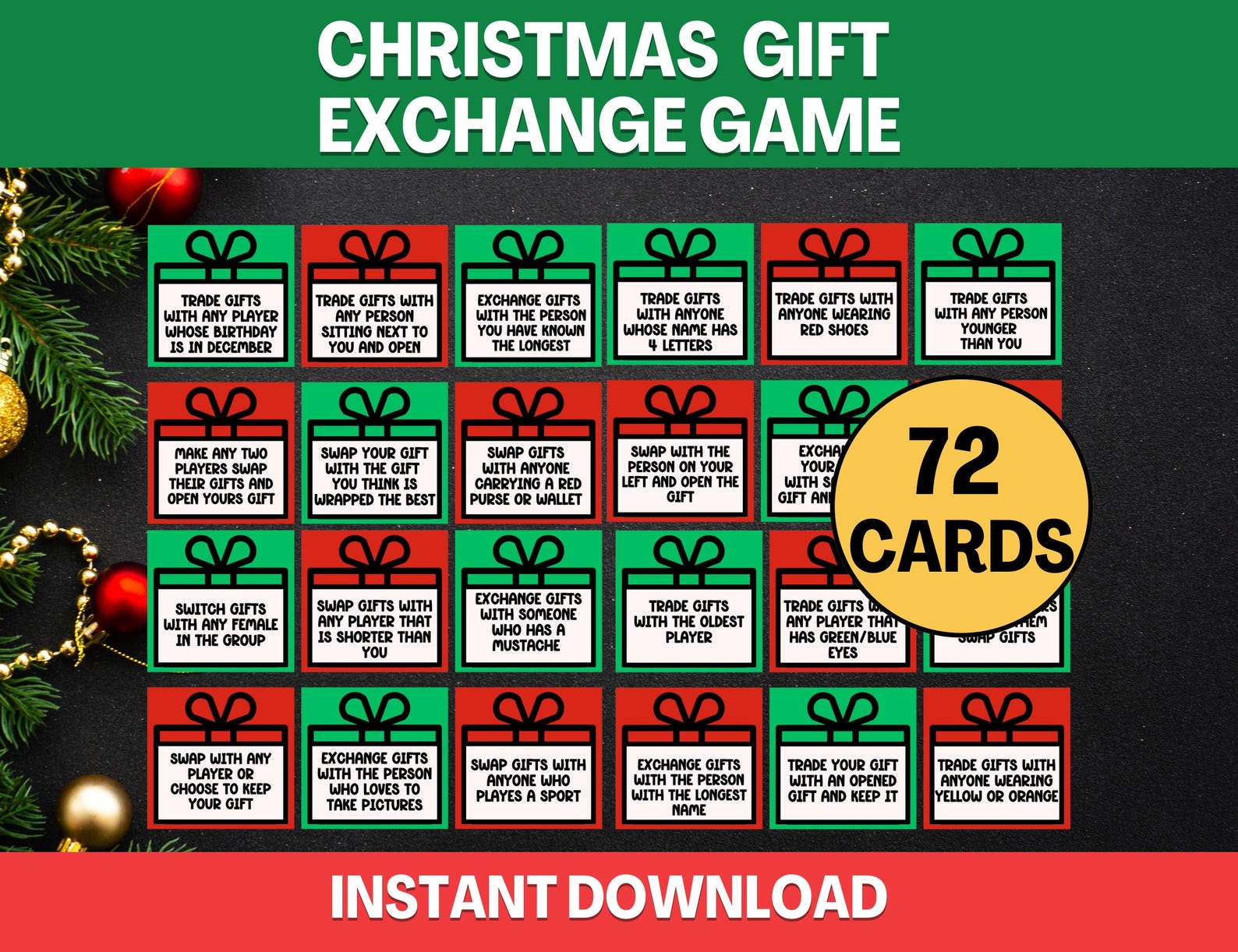 White Elephant Christmas Gift Exchange Game, White Elephant Games for ...