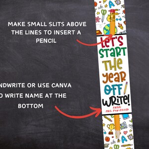 Back to School Pencil Tag Student Gift, Lets Start the Year off Write ...