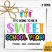 First Day of School Treat Tag, Back to School / New School Year Sweet ...