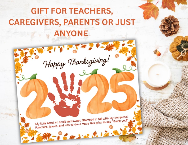 Thanksgiving Handprint Craft 2025 Thanksgiving Handprint Keepsake ...