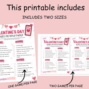 Valentine's Day What's on Your Phone Game, Phone Scavenger Hunt, Adult ...