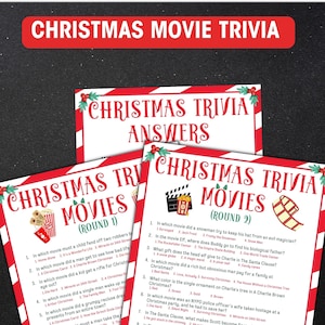 Christmas Movie Trivia Game, Printable Christmas Trivia Games ...